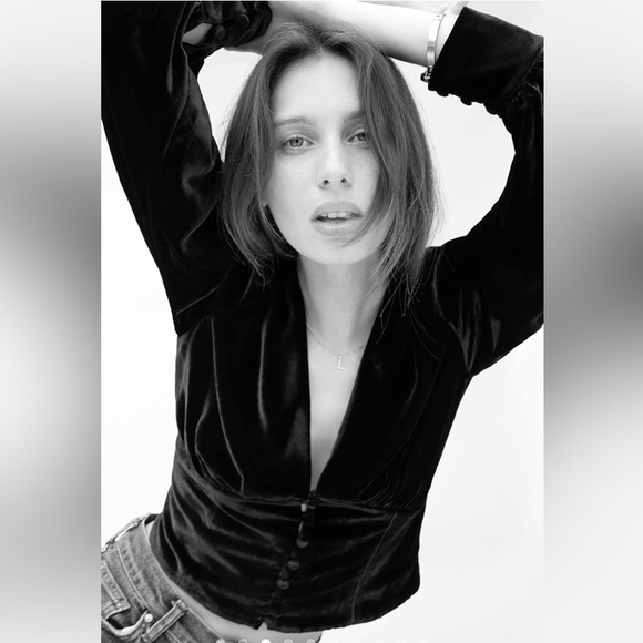 Realisation Par | Tops | Realisation Kaia Top Black Velvet M | Poshmark